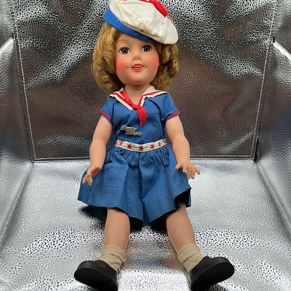 Toys | Vintage Shirley Temple Doll In Blue Sailor Dress | Poshmark